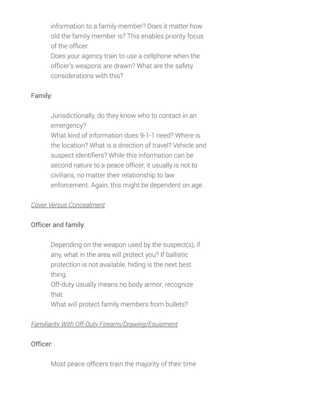 Considerations for Off-Duty Encounters PORAC Magazine | PDF