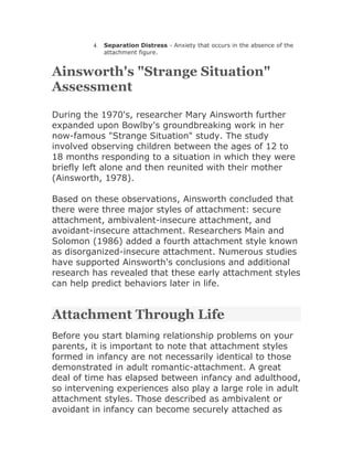 Attachment | DOC | Parenting Babies and Toddlers | Parenting