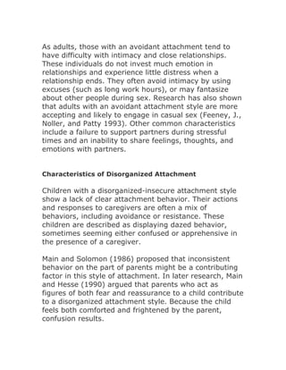 Attachment | DOC | Parenting Babies and Toddlers | Parenting
