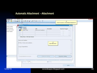Automatic Attachment in Oracle Order Management | PPT