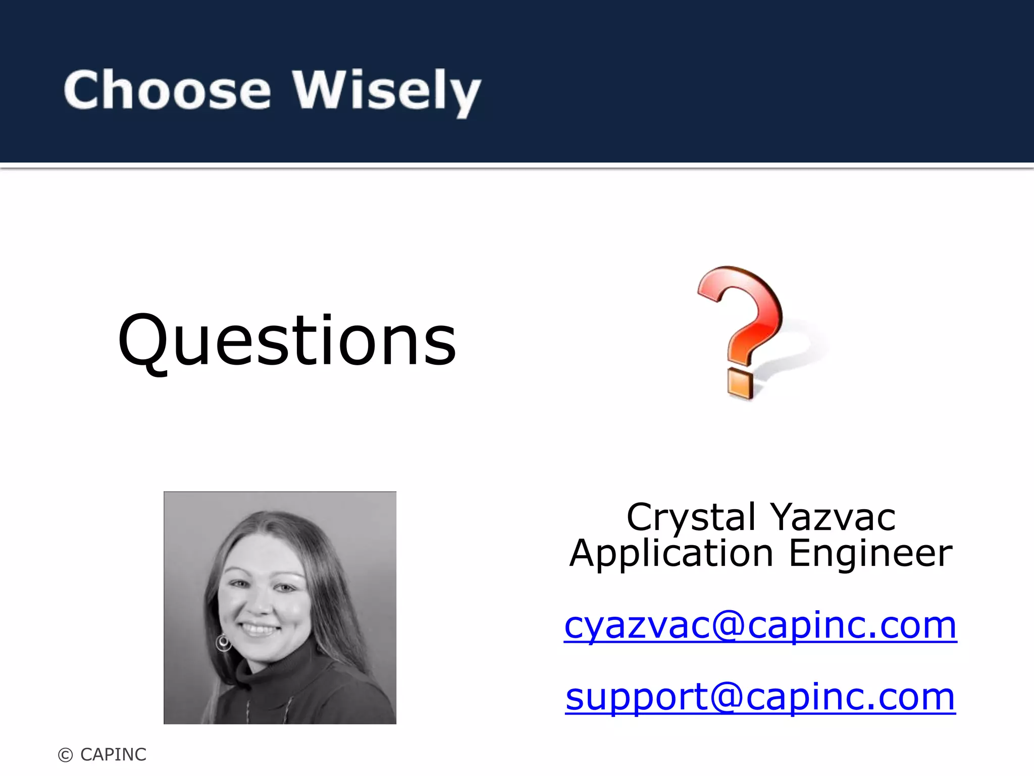 CAPUniversity Webinar: Choosing Wisely in SOLIDWORKS | PPTX