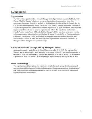 City of Reno Executive Turnover Audit Report | PDF