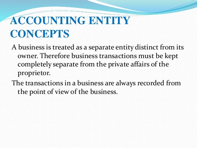 Concepts of accounting