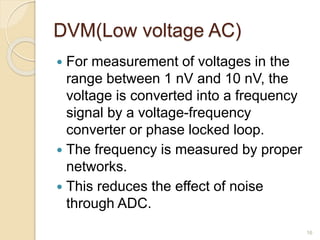 Digital Voltmeter, Digital Ammeter and Digital Multimeter | PPTX