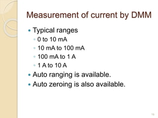 Digital Voltmeter, Digital Ammeter and Digital Multimeter | PPTX