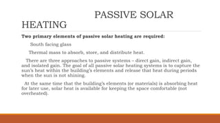 Passive Solar Architecture | PPTX
