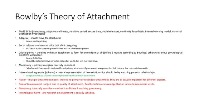 Attachment AQA A Level Psychology | PPTX