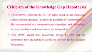 Knowledge gap theory | PPTX