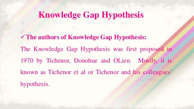 Knowledge gap theory