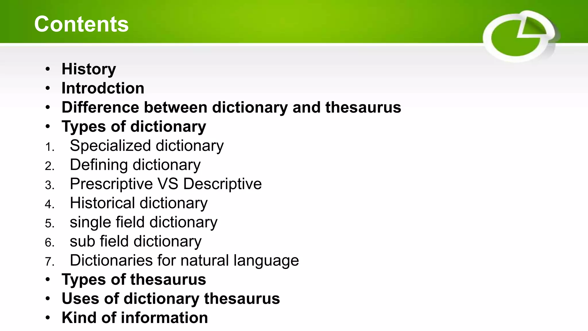 Dictionary and Thesaurus | PPTX
