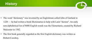 Dictionary and Thesaurus | PPTX