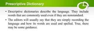 Dictionary and Thesaurus | PPTX