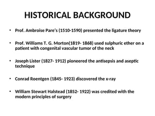 Introduction of general principle of surgery | PPT