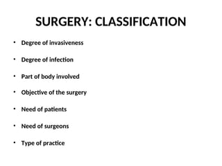 Introduction of general principle of surgery | PPT