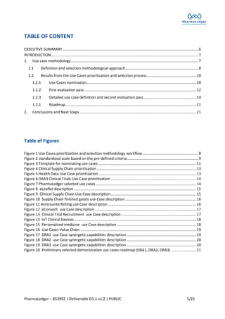 PharmaLedger – Use case prioritization and selection for deployment | PDF