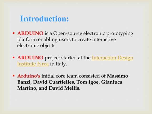 ARDUIO BASIC TUTORIAL | PPT
