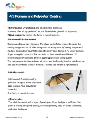 The Ultimate Guide for Umbrella Material | PPTX