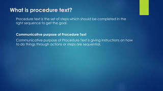 Procedure Text | PPT
