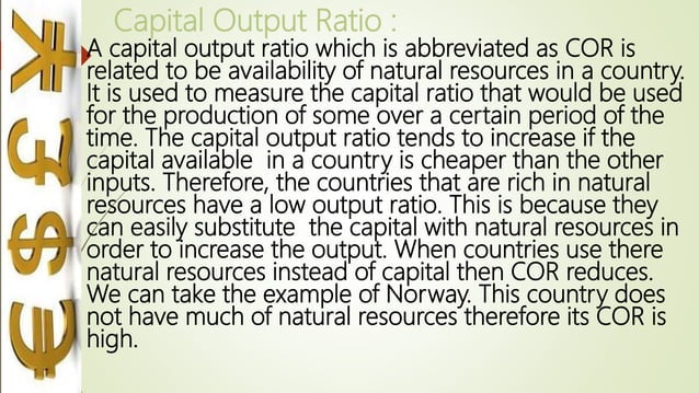 capital output ratio | PPTX | Stocks and Bonds | Personal Investing