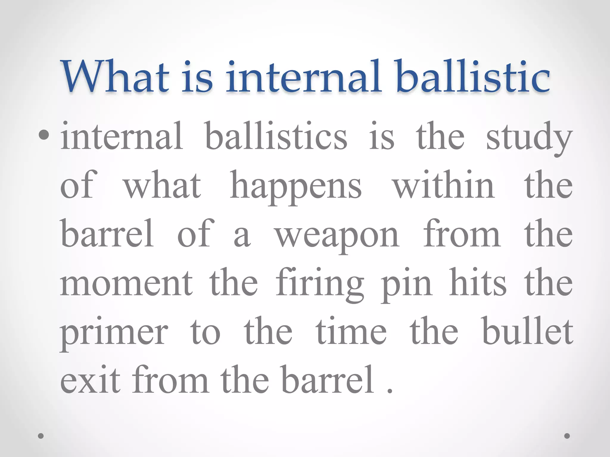 Internal Ballistics | PPTX