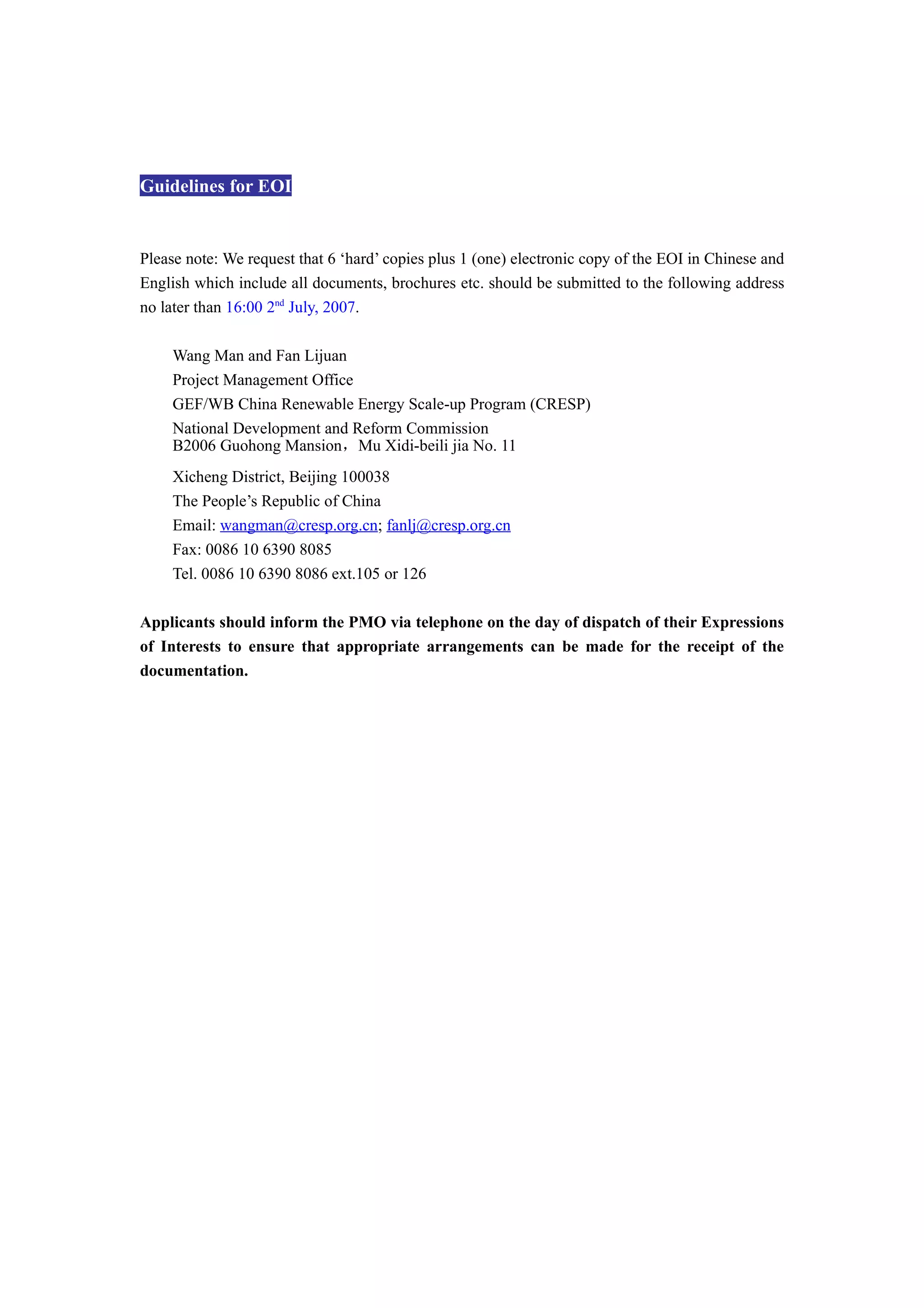 Attachment 4 standard format for eoi and its guidelines | DOC