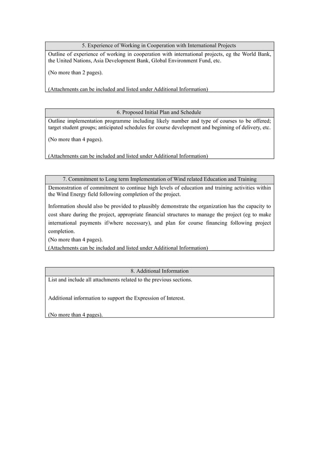 Attachment 4 standard format for eoi and its guidelines | PDF