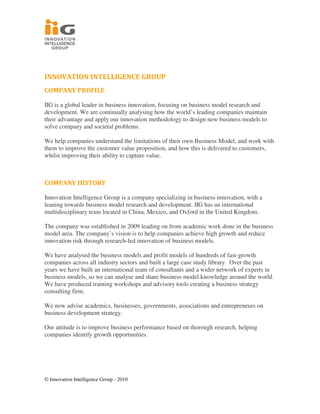 IIG Portfolio.Issue1 | PDF