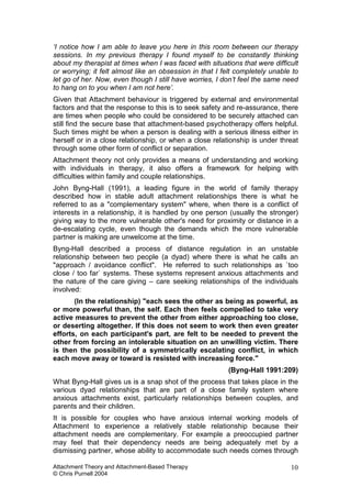 Attachment And Attachment Based Therapy | PDF