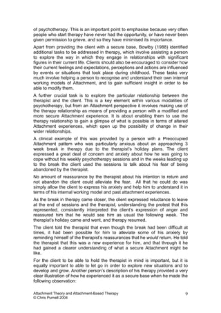 Attachment And Attachment Based Therapy | PDF