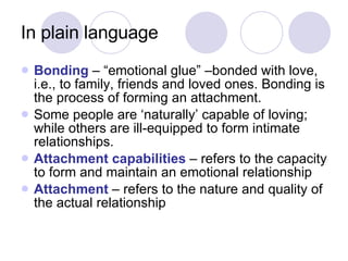 Attachment And Children In Care 45 Slide Handout | PPT