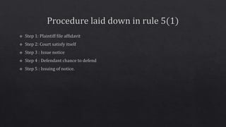 Attachment before judgment | PPTX | Law