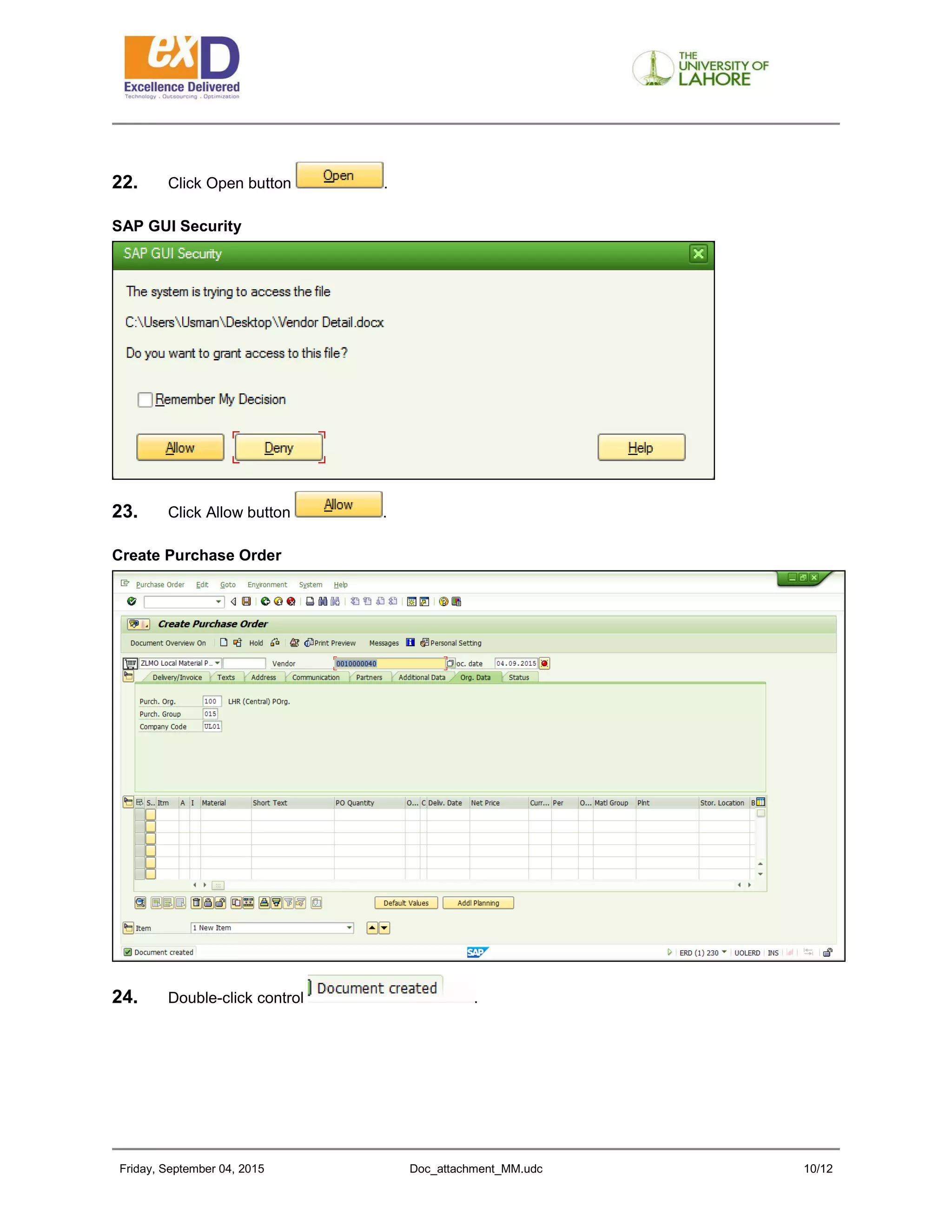 Attachment creation in sap | PDF