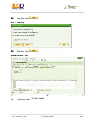 Attachment creation in sap | PDF