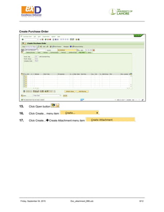 Attachment creation in sap | PDF