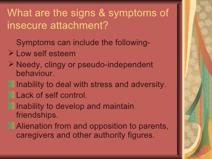 Attachment disorders