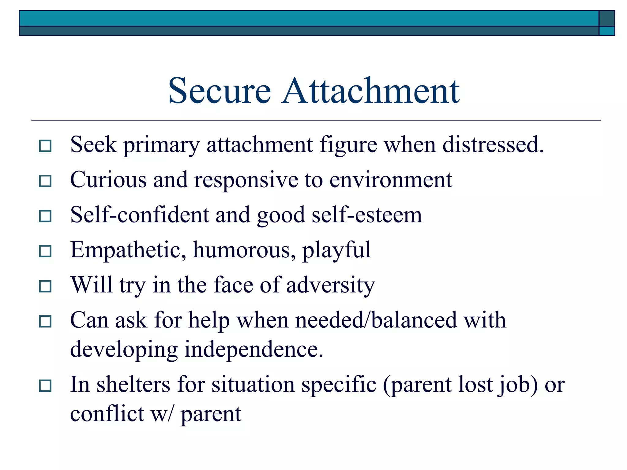 Attachment disorders presentation | PDF