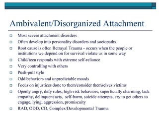 Attachment disorders presentation | PDF