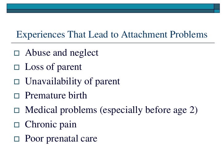 Identifying Attachment Problems