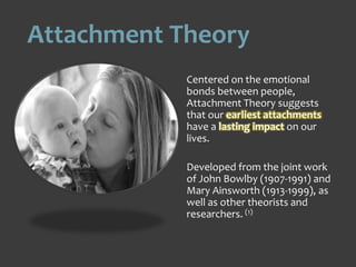 Attachment Theory and Parenting | PPTX
