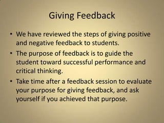 Attachment I How To Give Feedback | PPTX