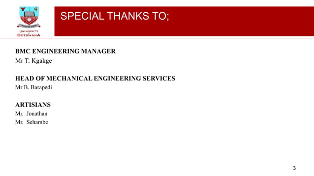 Mechanical engineering internship presentation | PPTX
