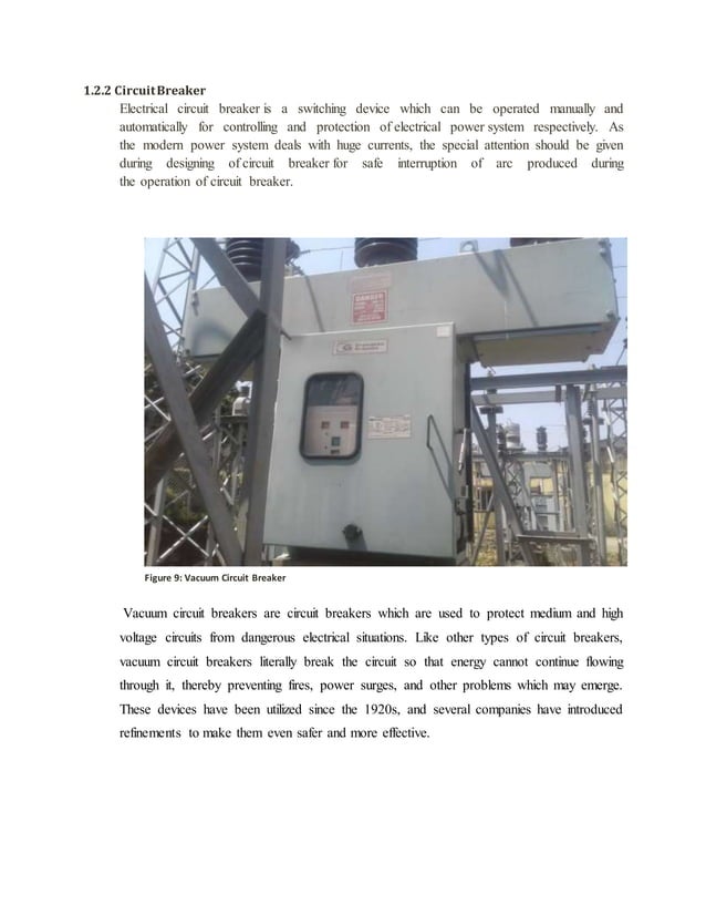 substation internship report | DOCX