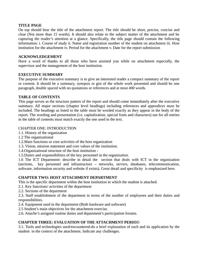 Attachment report formart | PDF | Computing | Technology & Computing