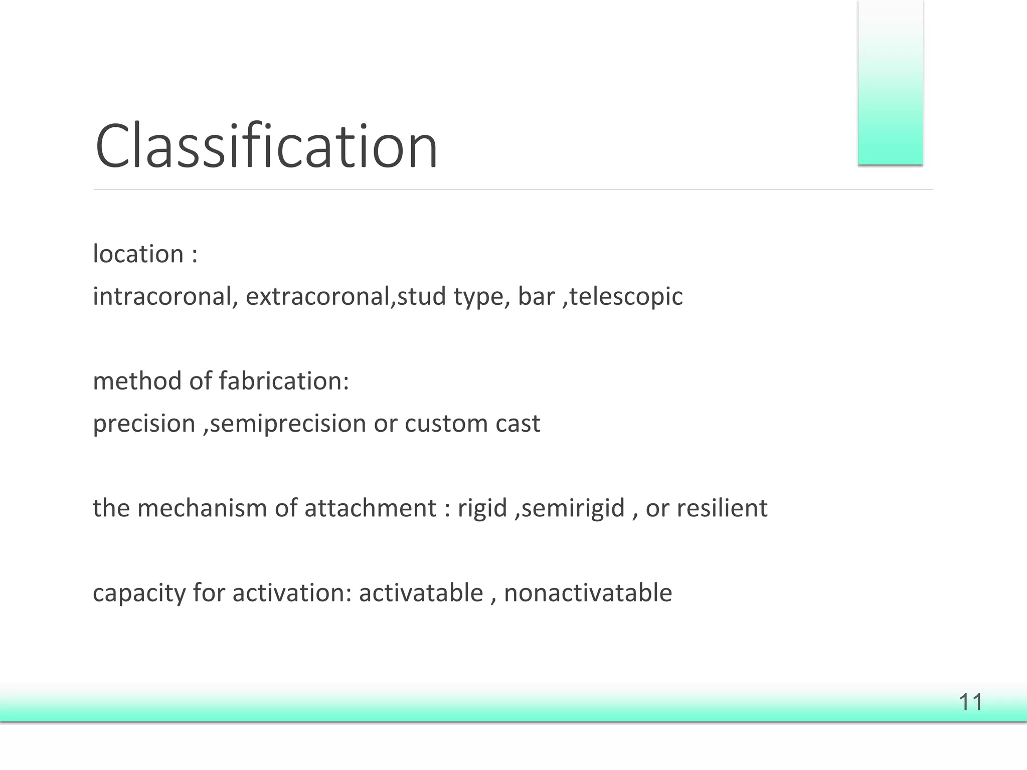 Attachments in removable partial prosthesis | PPTX