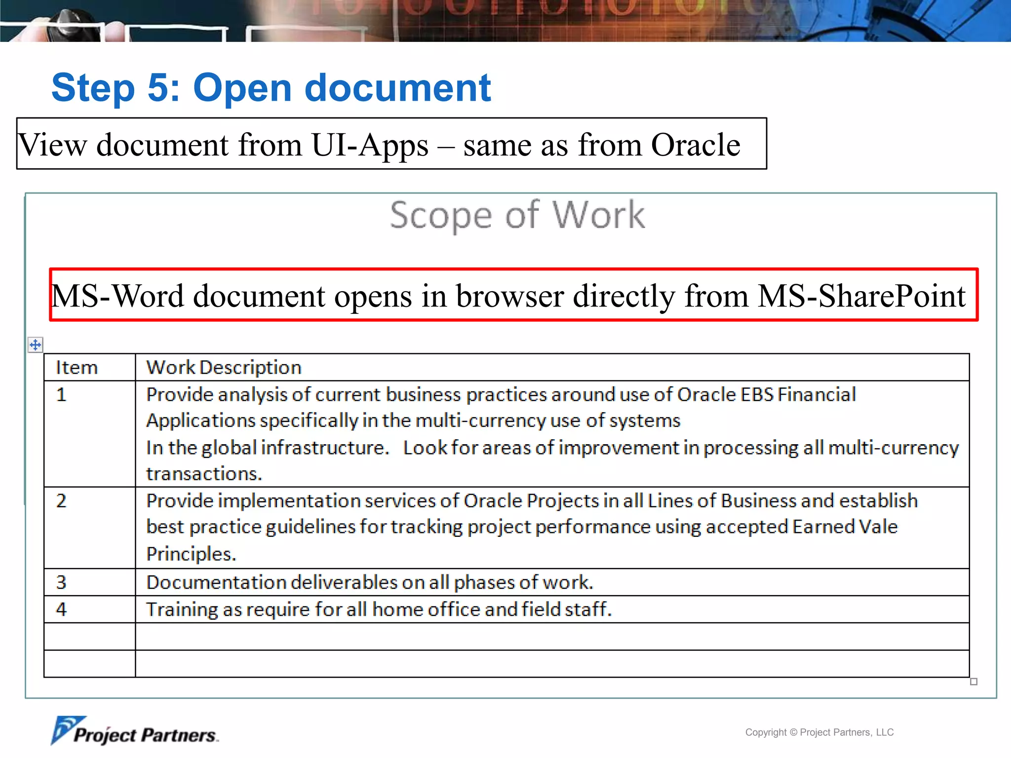 Upload Oracle Ebs Attachments Via Ms Excel Templates Using Project Partners Ui Apps Pptx