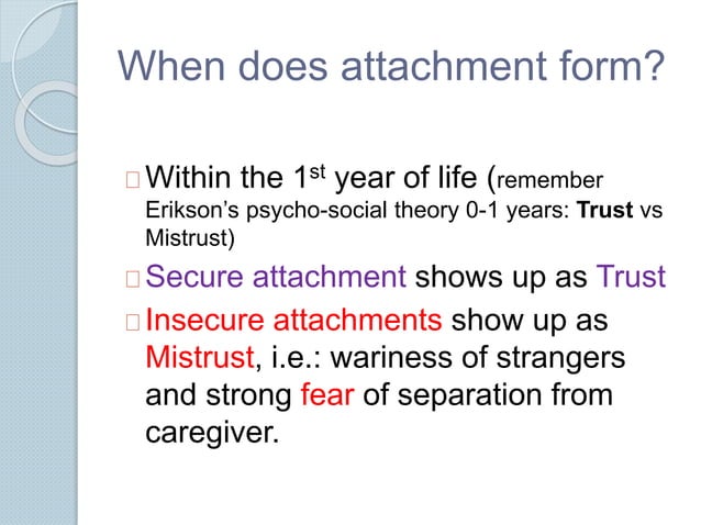 Attachment theories Bowlby Ainsworth | PPTX