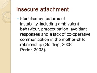 Attachment theory | PPTX
