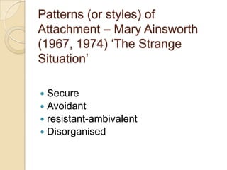 Attachment theory | PPTX