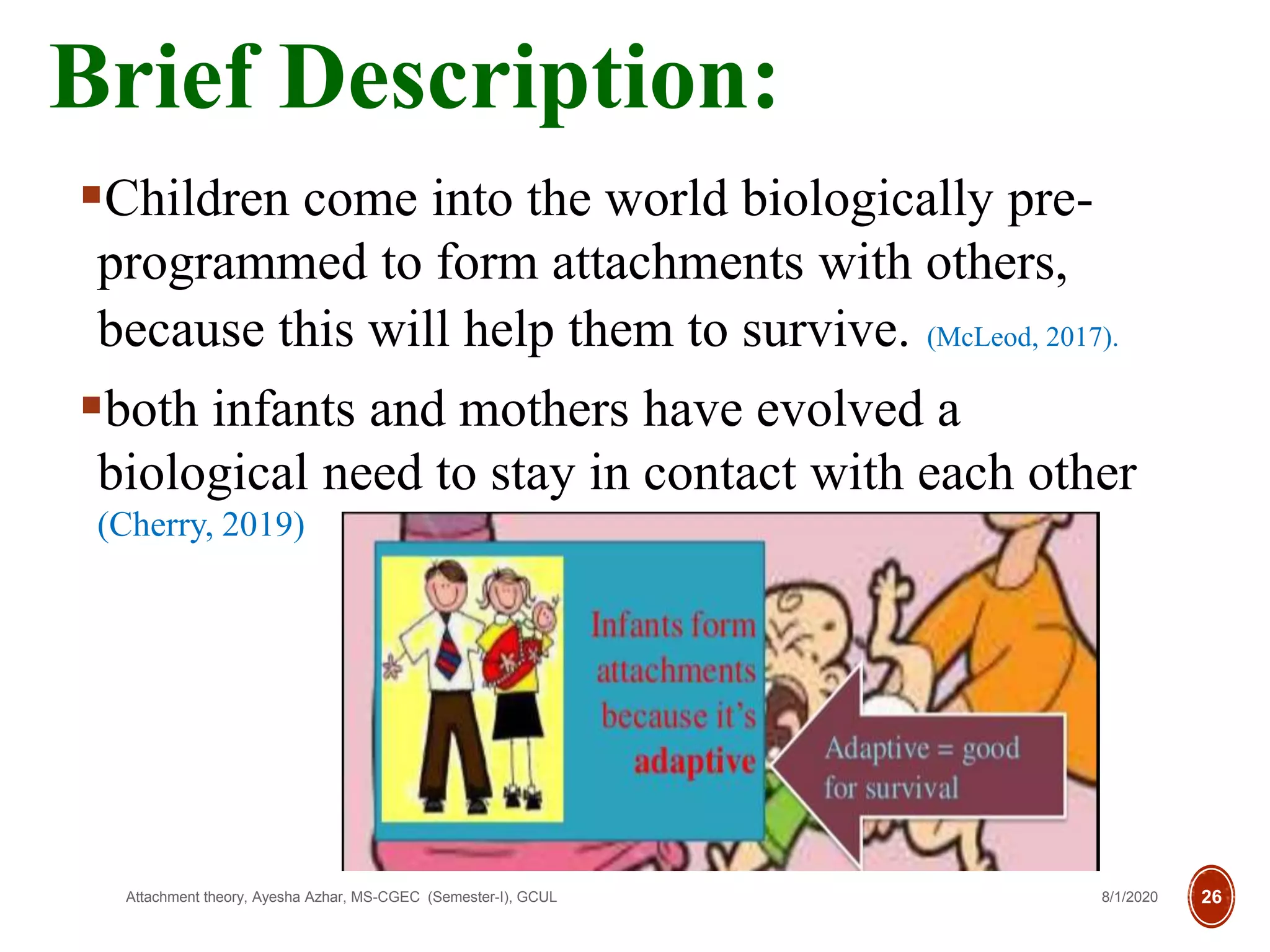 Attachment Theory, Description & Implications for Schools | PPTX