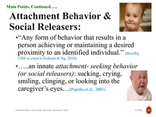 Attachment Theory, Description & Implications for Schools | PPTX